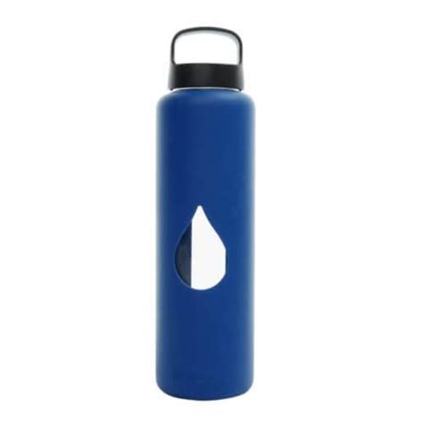 Bluewave Lifestyle Reusable Glass Water Bottle With Loop Cap And Sleeve