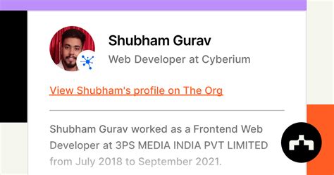Shubham Gurav Web Developer At Cyberium The Org