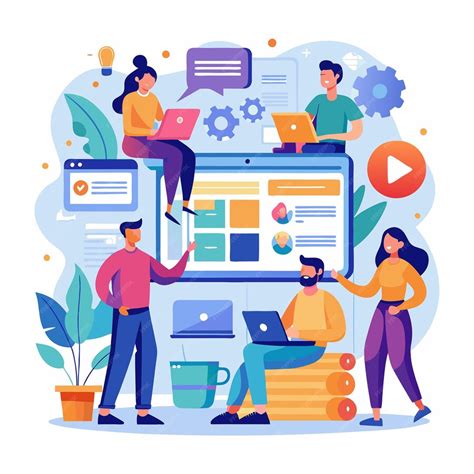 Concept Of Senior Software Developers Working On An Agile Software