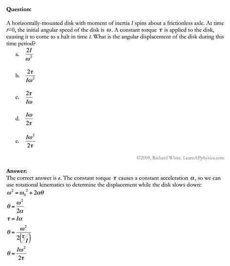 Learn Ap Physics Problem Of The Day Solution