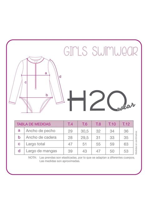 Traje De Baño Niña Uv50 Mlarga H2o Wear Rosado H2o Wear Pariscl