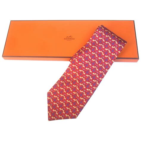Hermes Vintage Silk Tie Nautical Ropes Print At 1stdibs