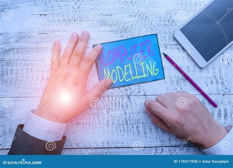 Word Writing Text Computer Modelling Business Concept For Using A Computer To Make A Model Of A