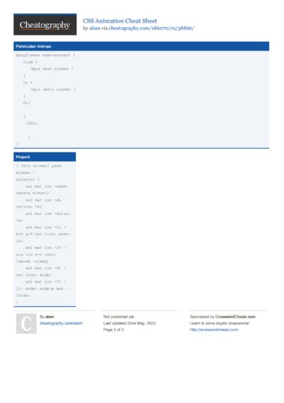 26 Animation Cheat Sheets Cheat Sheets For Every Occasion