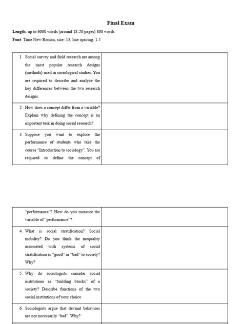 Sociological Research Methods Exam Guide Pdf