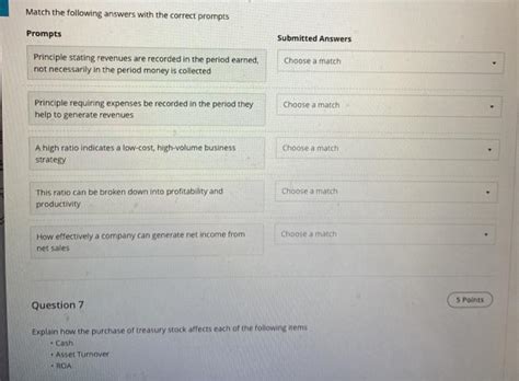 Match The Following Answers With The Correct Prompts Chegg