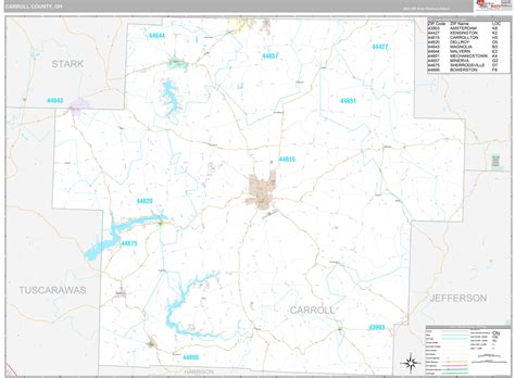 Carroll County Oh Wall Map Premium Style By Marketmaps Maps Of Ohio