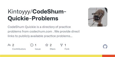 Github Kintoyyycodeshum Quickie Problems Codeshum Quickie Is A Directory Of Practice