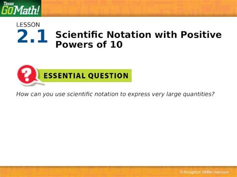 ppt lesson how can you use scientific notation to express very large