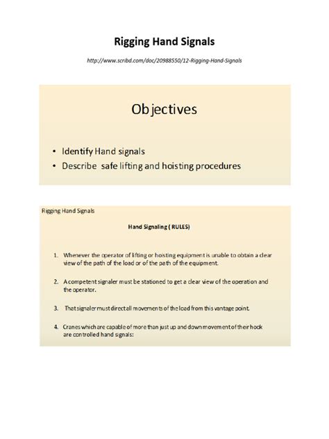 Rigging Hand Signals Pdf