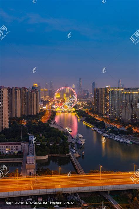 网红打卡地天津之眼摩天轮摄影汇图网