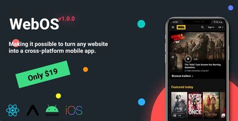 Webos Configurable React Native Cross Platform Webview App Template