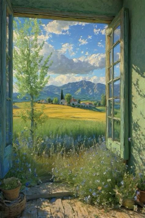 Пейзаж в стиле Ван Гога Пейзажи Трава Эстетика