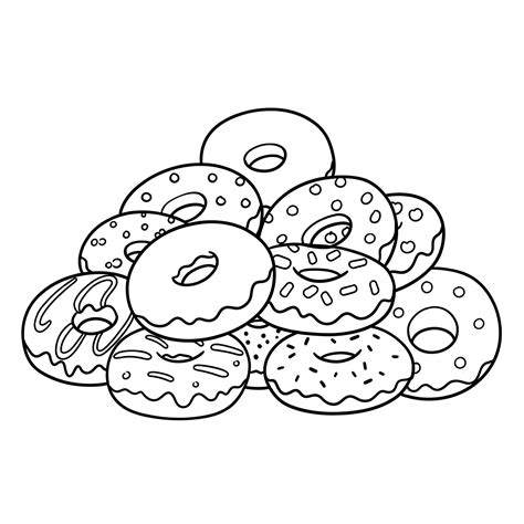 45 Coloring Donut Pdf Print Gourmet Donuts