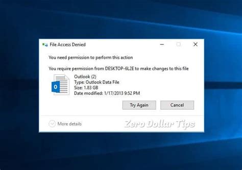 You Need Permission To Perform This Action Windows 10 Fix