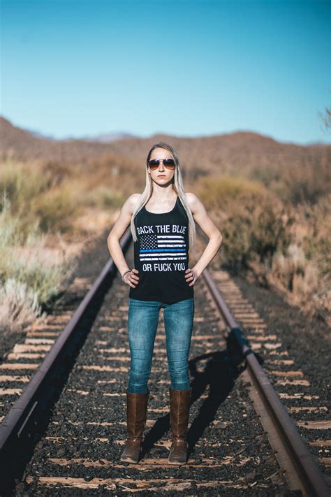 Back The Blue Or Fuck You Razorback Tanks — Select Fire Apparel