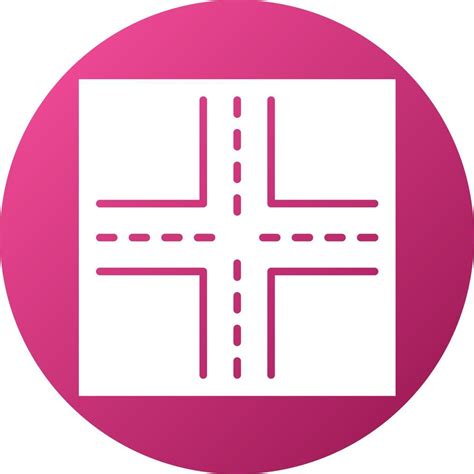 Four Way Intersection Icon Style 21804330 Vector Art At Vecteezy