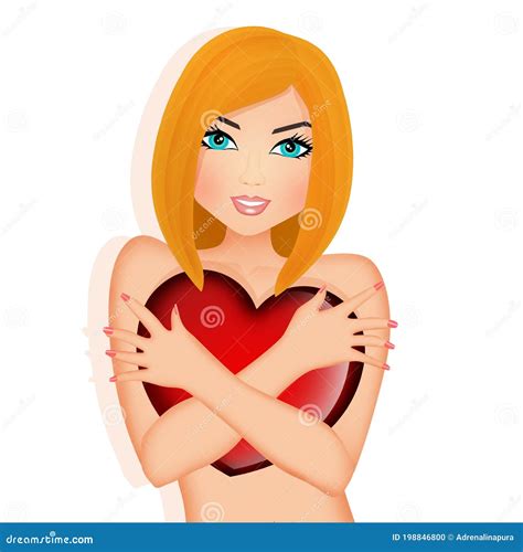 Illustration Of Girl With Heart Stock Illustration Illustration Of Abstract Event 198846800