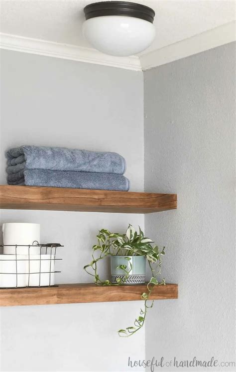Easy DIY Floating Shelves In A Nook Or Alcove Houseful Of Handmade