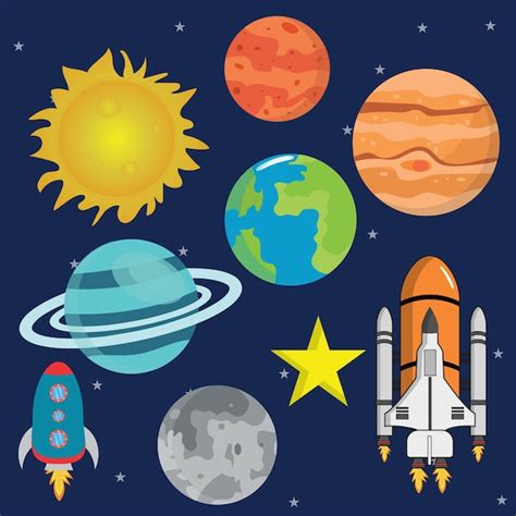Premium Vector Space And Planets Clipart