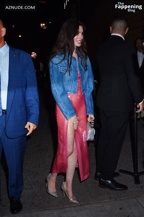 Anne Hathaways Sexy Special Screening In Nyc Aznude