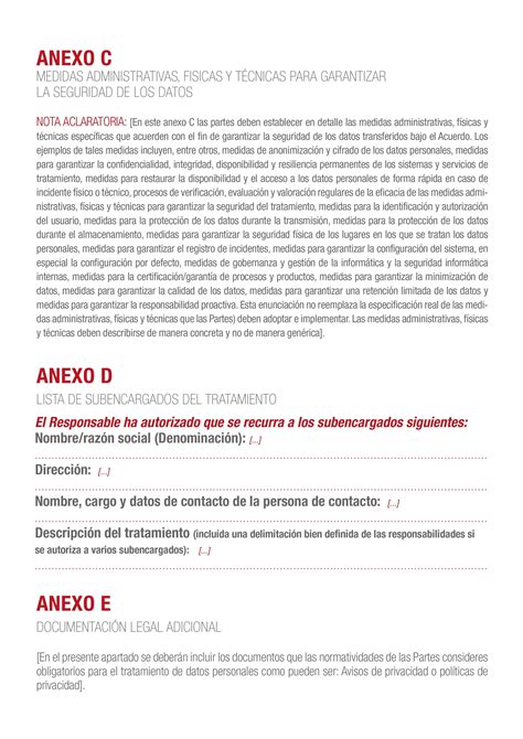 Anexos Modelos De Cláusulas Contractuales Modelo By Superintendencia