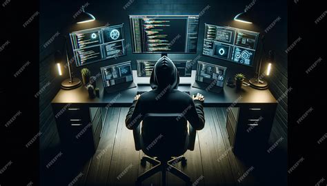 Premium Photo Silent Hacker In Action