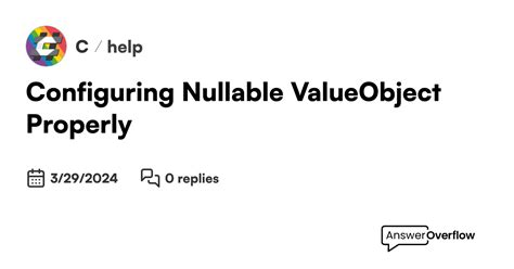 Configuring Nullable Valueobject Properly C