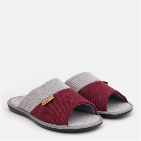 Жіночі домашні капці з відкритим носком Белста 4100379 37 25 см Бордові Blst2000000006680