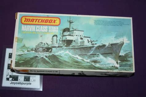 Matchbox Narvik Class German Destroyer 1700 Scale Waterline Model Kit Pk 62 £1500 Picclick Uk