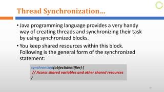 Multi Threading Concept Advanced Programming PPT