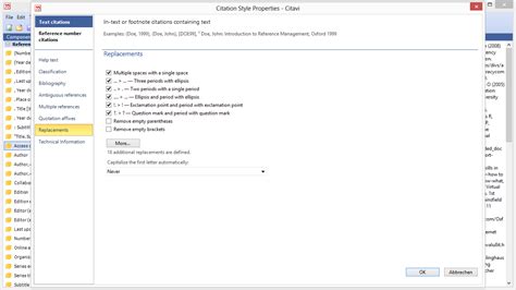 Citavi In Detail Using Citation Styles Creating Citation Styles Setting Citation Style
