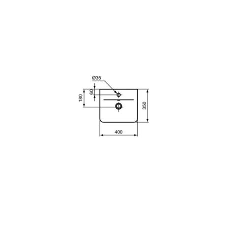 Мивка за баня Connect Air Cube 40cm черен мат Ideal Standard Inex