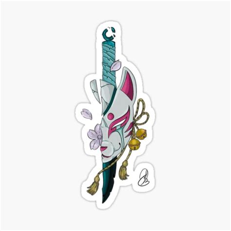 Anbu Mask With A Sword Artwork Sticker For Sale By Kittensreels