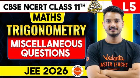 Trigonometric Functions Class 11 Miscellaneous Exercise Class 11 Maths Chapter 3 Youtube