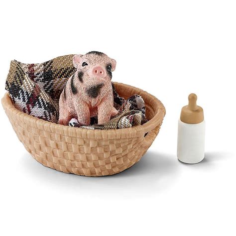 Schleich Mini Pig With Bottle Mini Wilde Dieren Dieren
