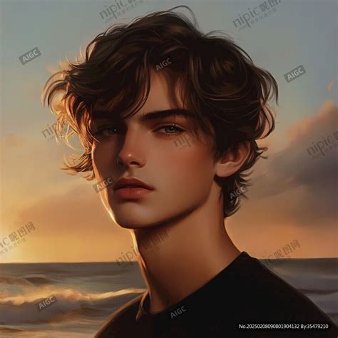 Ai创作图厚涂头像 男生头像插画 半身头像板绘 原创厚涂 写实人物插画 板绘插画 板绘人物 厚涂手绘 原创板绘 插画半身像 数字肖像插画 Cg头像 头像约稿 速涂插画 欧美风绘画nipic