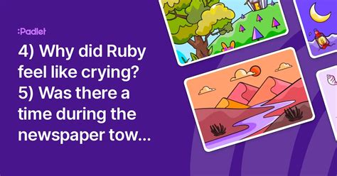 4 Why Did Ruby Feel Like Crying 5 Was There A Time During The Newspaper Tower Building Group