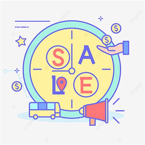 간단한 만화 일러스트 선 그리기 컴퓨터 온라인 쇼핑 판매 제한 시간 할인 아이콘 온라인 쇼핑 전자 상거래 물류 물류 Png 일러스트 및 Psd 이미지 무료 다운로드