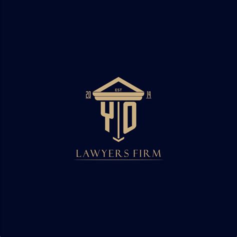 YO Initial Monogram Lawfirm Logo With Pillar Design 26368875 Vector Art