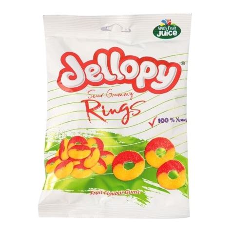 Jellopy Sour Ring Sweets 150g Fabfinds