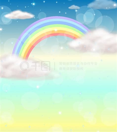 彩虹免抠元素 天空中出现一道彩虹 素材免费下载 626像素 ai格式 编号65458228 千图网