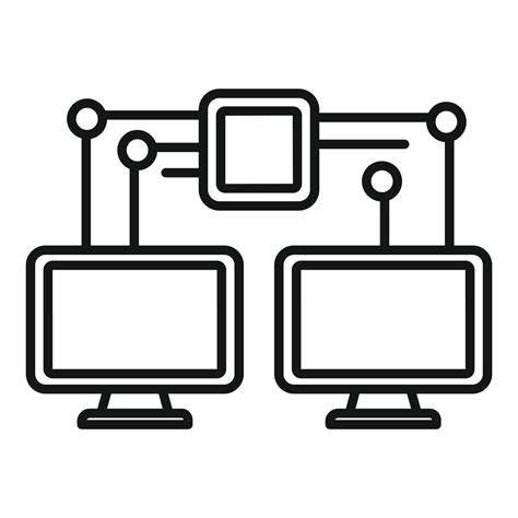 Machine Learning Network Icon Outline Style 14517100 Vector Art At