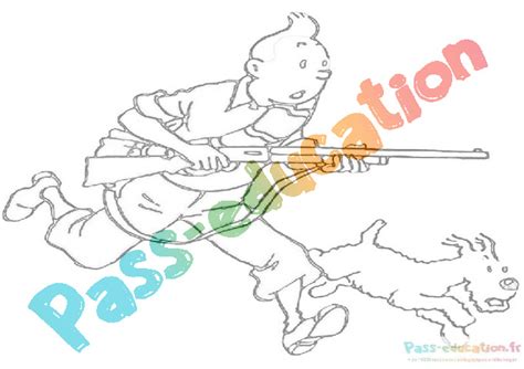 Coloriage Tintin Gratuit Dessins à Imprimer Et à Colorier Pour Enfants