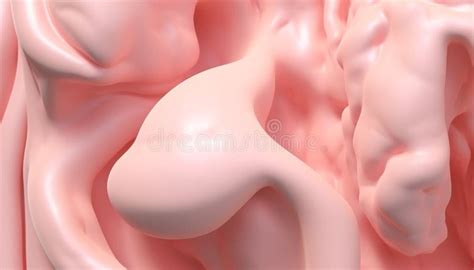 Smooth Pink Wave Pattern Flowing In Abstract Computer Graphic Design Generated By Ai Stock