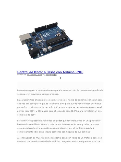 PDF Control De Motor A Pasos Con Arduino UNO DOKUMEN TIPS