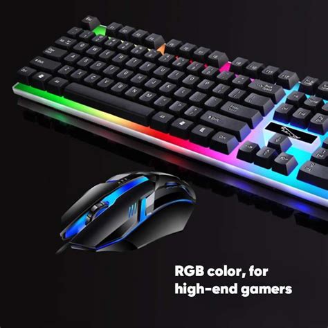 Jual Paket Gaming Keyboard Dan Mouse RGB Set Gaming Mouse Dan Keyboard USB Cable RGB Di Seller