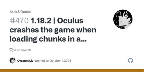 1182 Oculus Crashes The Game When Loading Chunks In A Multiplayer Server · Issue 470