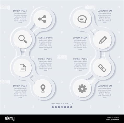 Vector Elegant Simple Refined Style Infographic Design Ui Template Spiral Round Cross Labels And