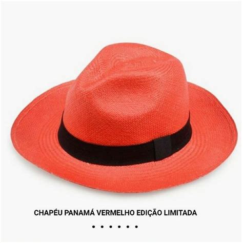 Chapéu Panamá Vermelho Edição Limitada Os panamas coloridos são raros